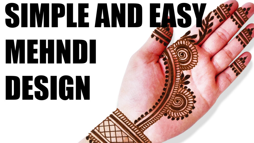 Simple Front Hand Mehndi Design with Flower - Beginner Mehndi Tutorial ...